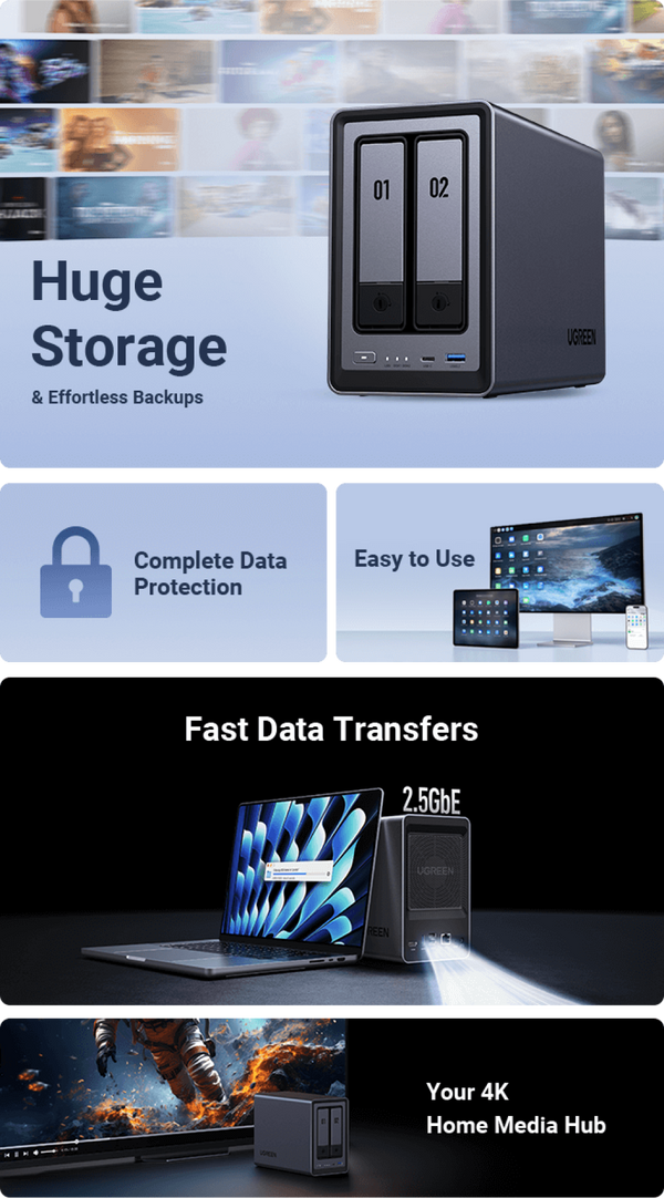 Home NAS Storage | Easy Backup & Media Streaming – UGREEN NAS US