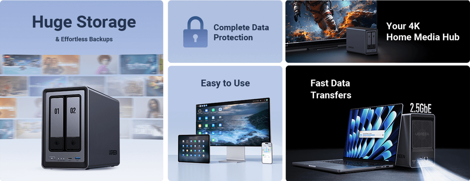 Home NAS Storage | Easy Backup & Media Streaming – UGREEN NAS US